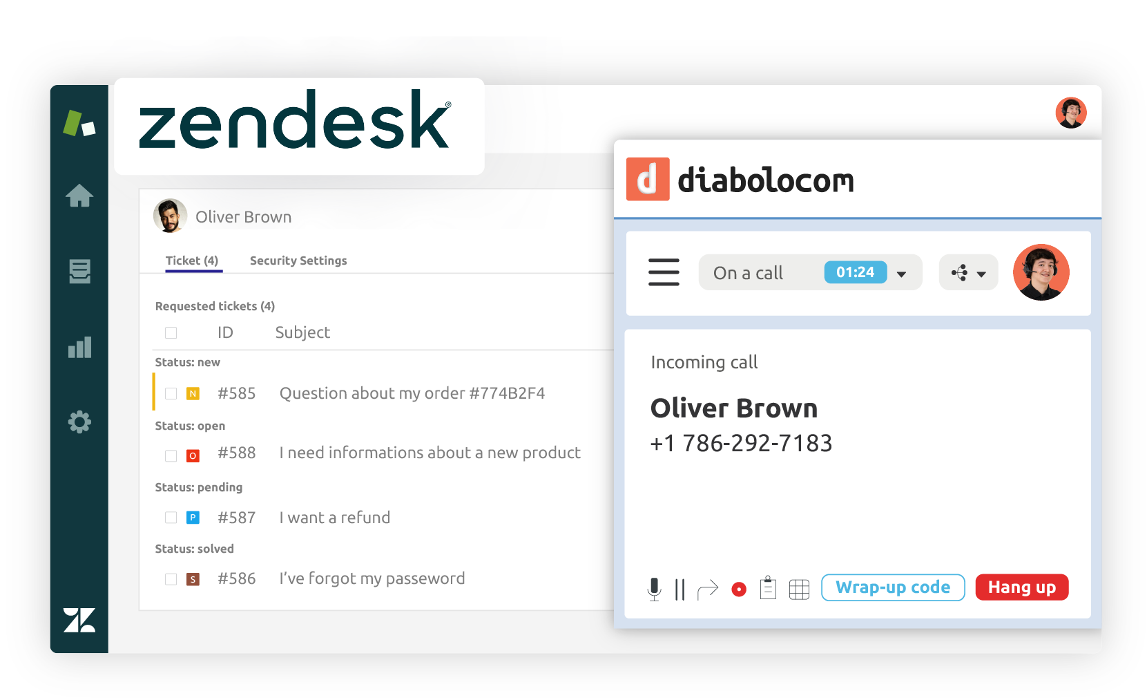 Intégration CTI Zendesk | Diabolocom